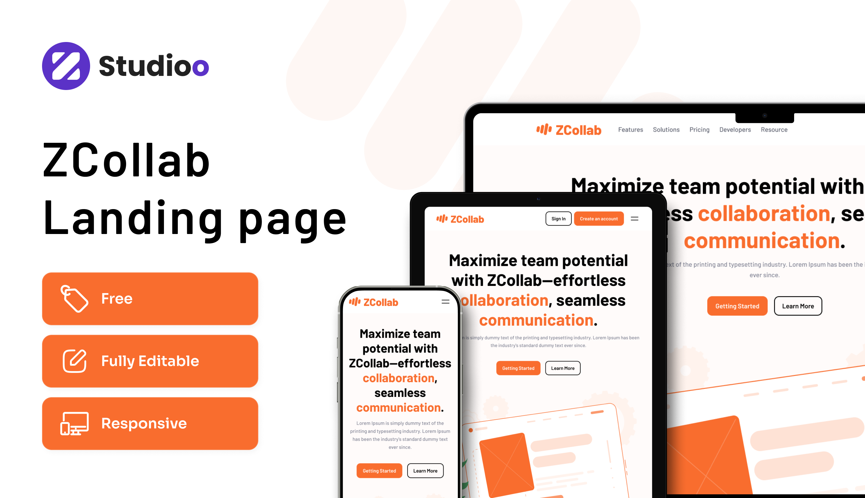 Team Collab CRM -Z Studioo Template | Bubble